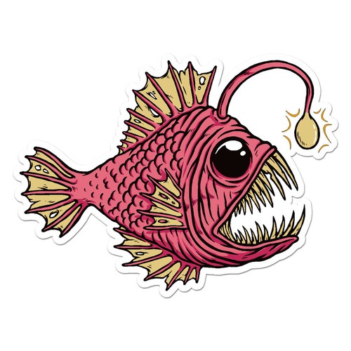 Angler Deep Sea Fish Vinyl Decal Sticker - ebn8061 | eBay