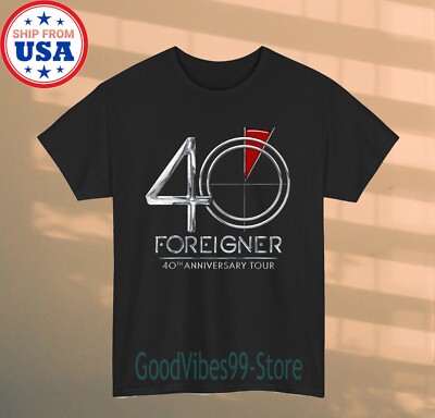 FOREIGNER 40th Anniversary Men's Black Size S-5XL | eBay