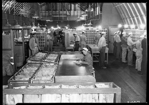 Original 1940s Copy Neg US NAVY POST OFFICE in QUONSET HUT During WWII ...