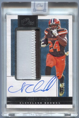 2019 Panini One Nick Chubb Autograph 2 Color Patch Auto #/50 Encased | eBay