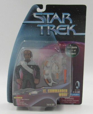 Star Trek Lt. Commander Worf Galactic Gear Action Figure Playmates 1999 ...