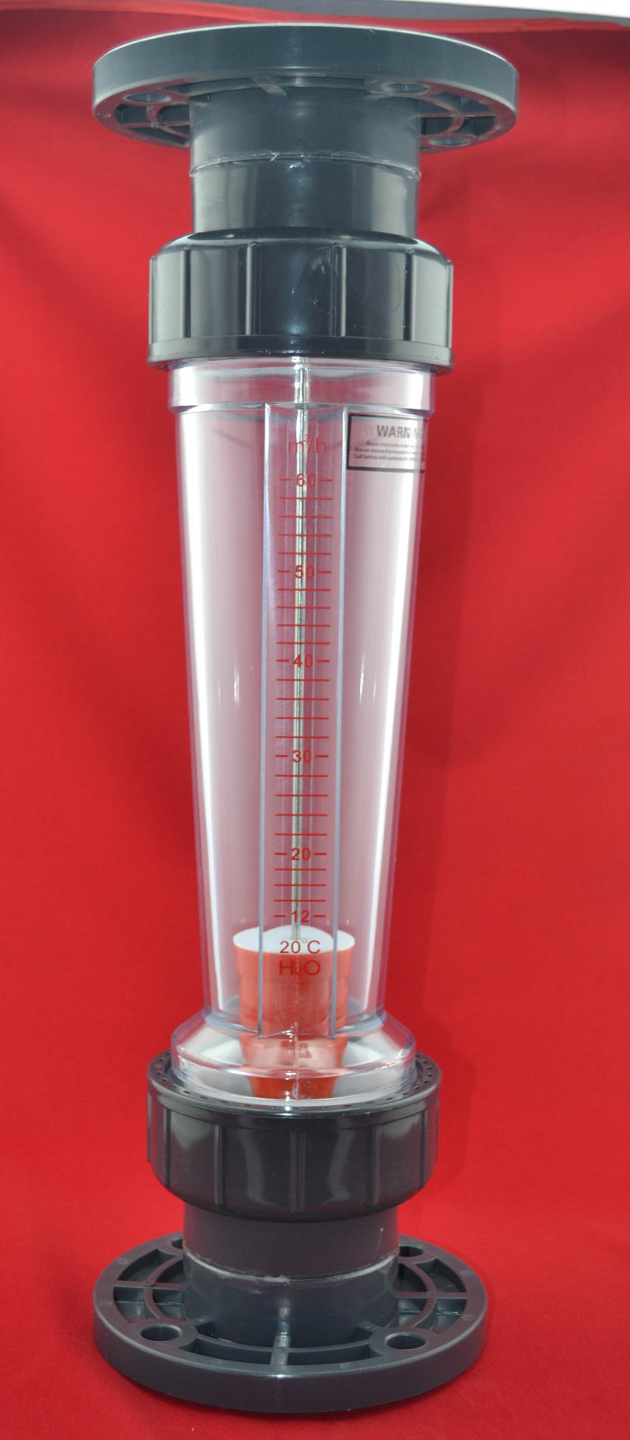LZS DN150 water plastic(AS)tube rotameter industry flow meter flange ...