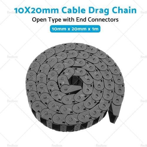 Drag Chain Cable Carrier Open Type with End Connectors 10mmX20mm 1Meter ...