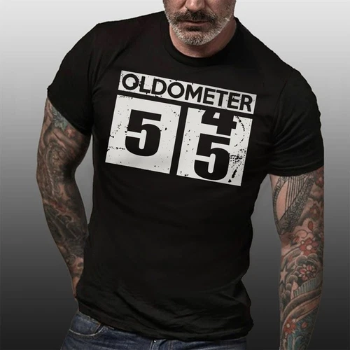 US/55th Birthday Gift for Men, 55th Birthday Men's Shirt, Oldometer 55 ...