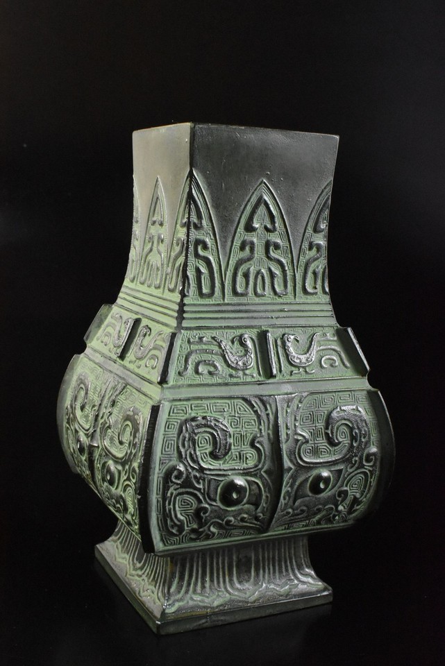 R2537: Japanese Casting copper Demon Mask sculpture FLOWER VASE Ikebana, auto | eBay