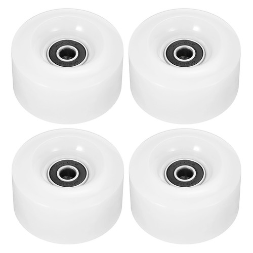 4 Pcs Roller Wheels, for Outdoor Indoor (White, 1.3 x 2.3 ...