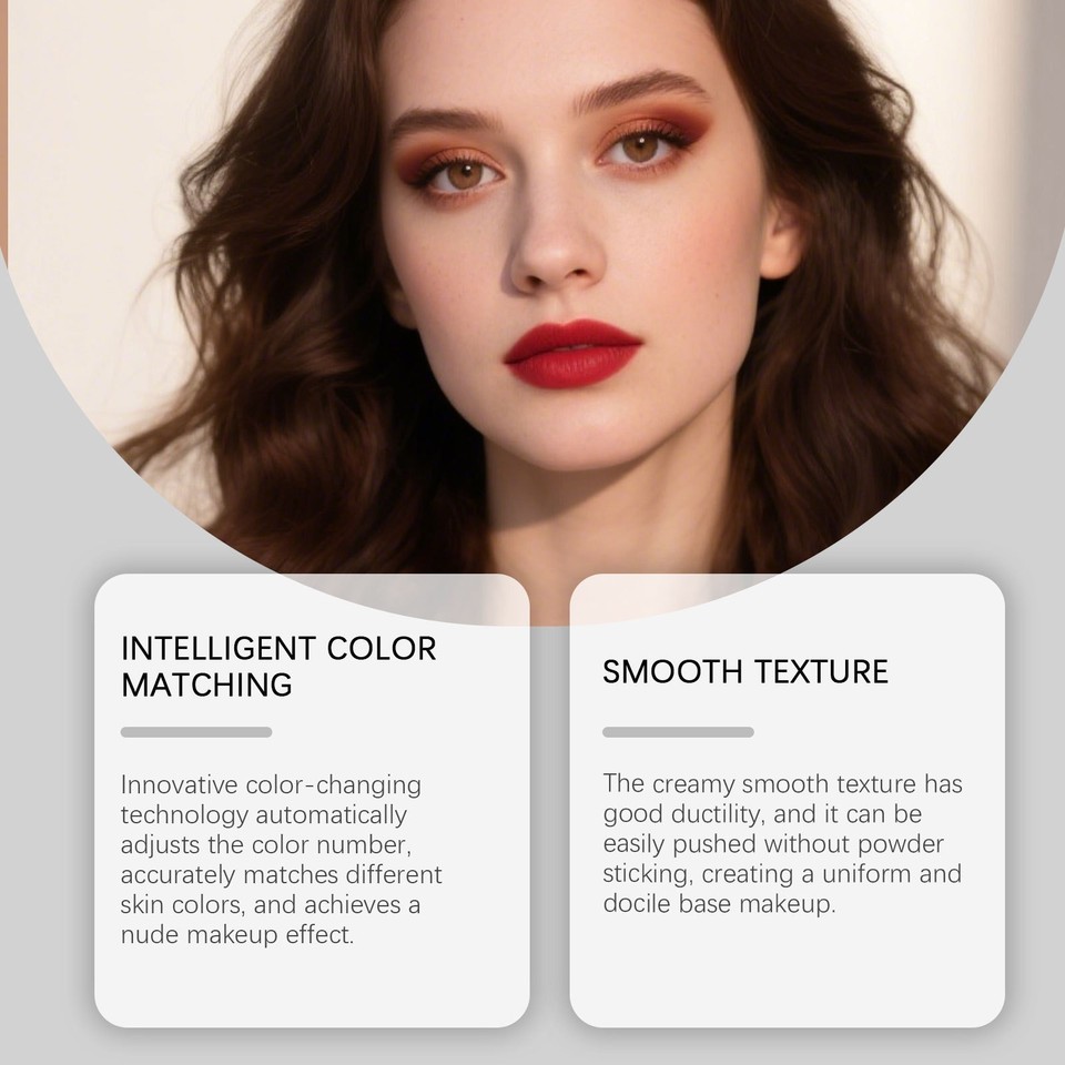 2-in-1 Cover Cream Stick, Color-Changing Foundation Stick with Brush # ...