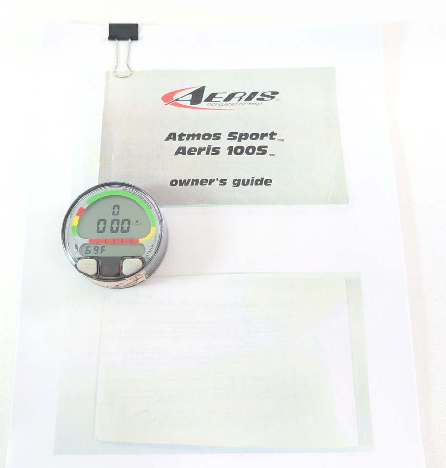 Computer Subacqueo Aeris Atmos Sport Puck Con 2 Pulsanti #5384 | eBay
