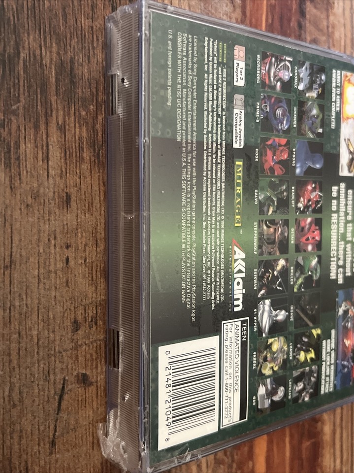 Rise 2 Resurrection PS1 FACTORY SEALED VINTAGE Collectors quality NIB ...