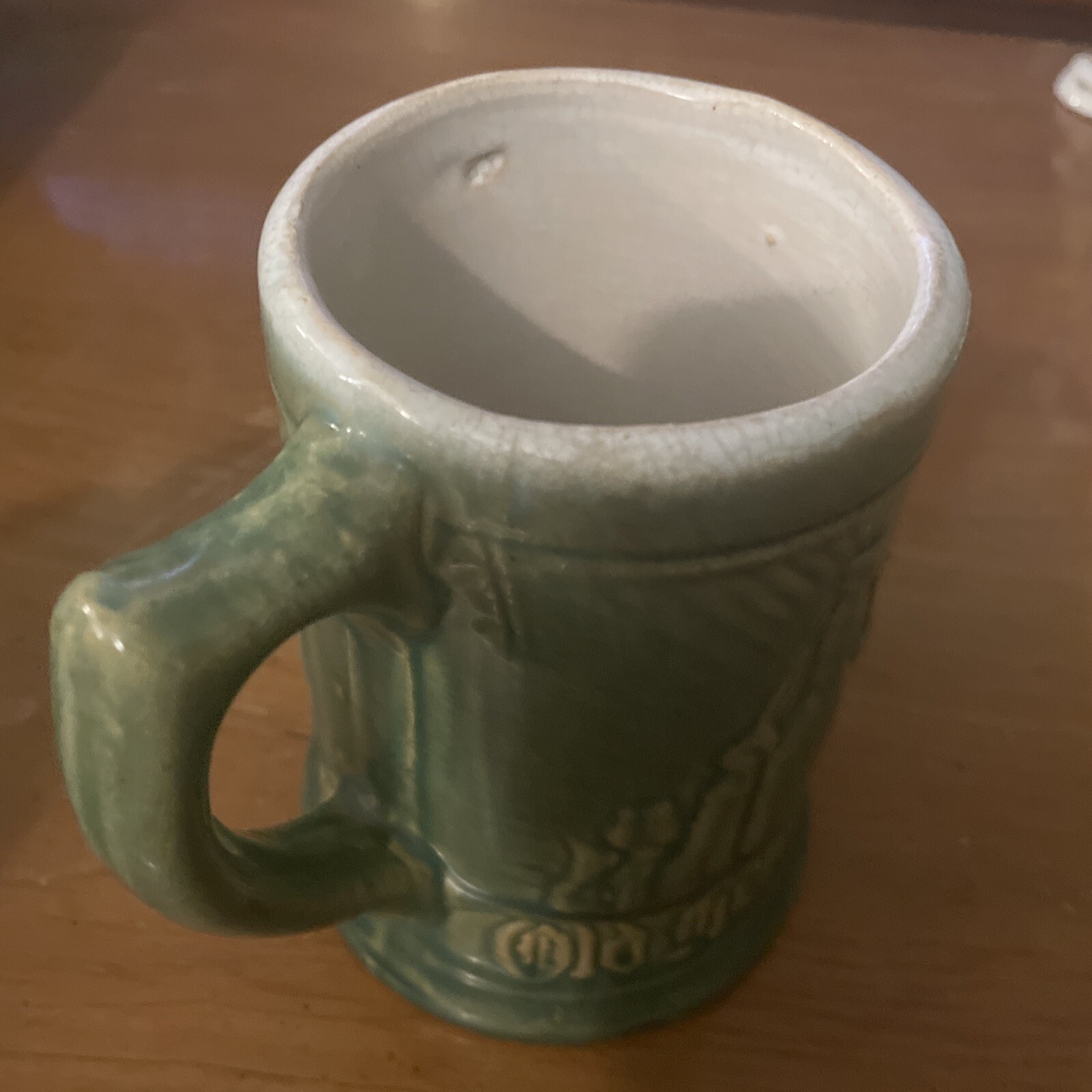 Vintage Blatz Old Heidelberg Mug Green Glazed Pottery Beer Seidel 3 ...