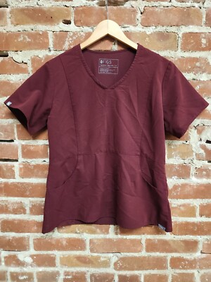 Figs Womens Red Technical Collection Womens Scrub Top Size Medium ...