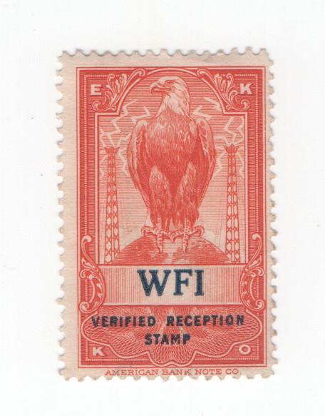 EKKO radio reception stamp, WFI, Philadelphia, Pennsylvania | eBay
