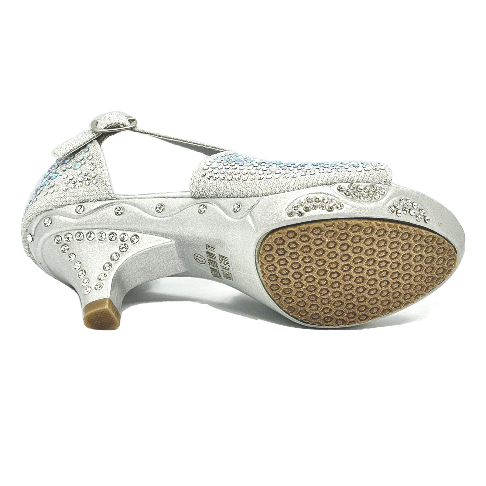 JAN-1906KM Girls' Silver Dress Pageant Evening & Party Shoes Youth size ...