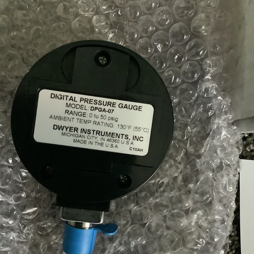 Dwyer Instruments Dpga-07 Digital Pressure Gauge, 0 To 50 Psi, 1/4 In ...