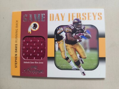 Stephen Davis Authentic Game Day Jersey Fabric Insert Washington ...