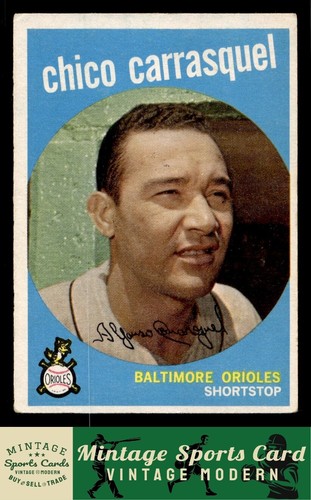1959 Topps - Chico Carrasquel - #264a Baltimore Orioles | eBay