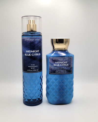 Bath & Body Works Midnight Blue Citrus Fragrance Body Mist & Lotion Set ...