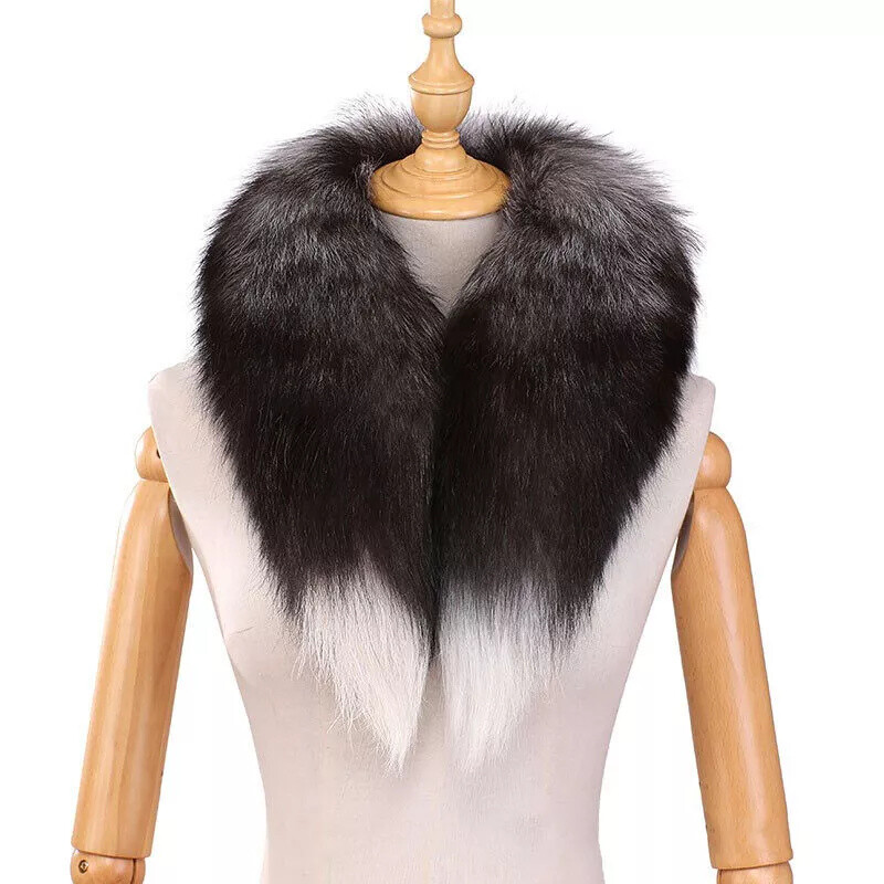80cm-90cm Long Real Fox Fur Tail Scarf Scarves Shawl Neckerchief ...