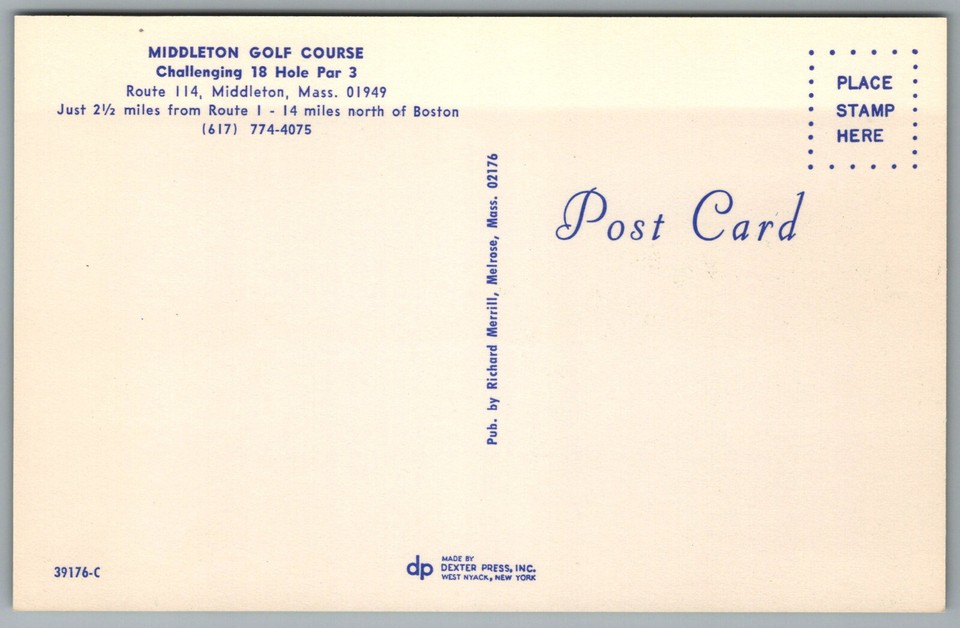 Middleton MA Middleton Golf Course 18th Hole Putting Green c1968 ...