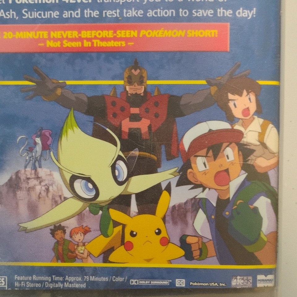 POKEMON 4EVER DVD Movie Widescreen NTSC Ash Pikachu Anime Adventure ...