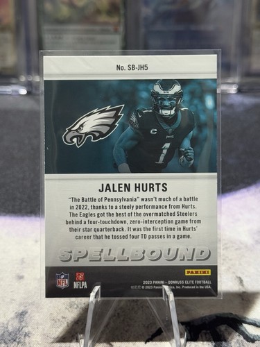 2023 Panini Donruss Elite - Spellbound Green #SB-JH5 Jalen Hurts | eBay