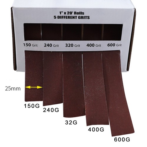 5 Pcs Emery Cloth Roll Polishing Tools Sanding Tools 150-600 Grit 6M ...