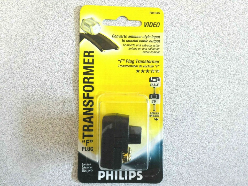 New Antenna Matching Transformer UHF/VHF/FM Balun 75-300 Ohm TV F Cable ...