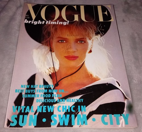 VOGUE MAGAZINE May 1986 UMA THURMAN Gail O'Neill VINTAGE Fashion 1980s ...
