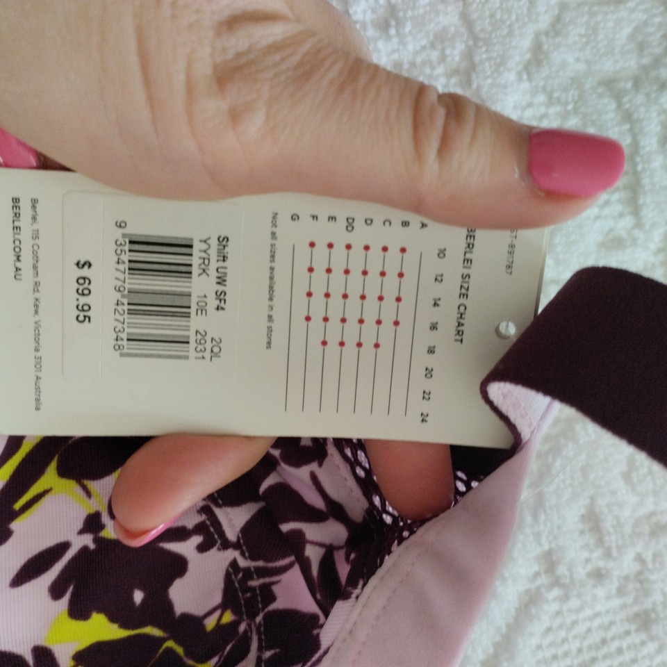 Berlei Shift Underwire Bra Size 10 E Berlei Has A Special Bra Chart | eBay