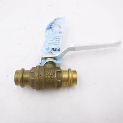 FNW 1/2" Forged Brass Full Port Ball Valve w/Press Ends 200psi FNWX432D ...