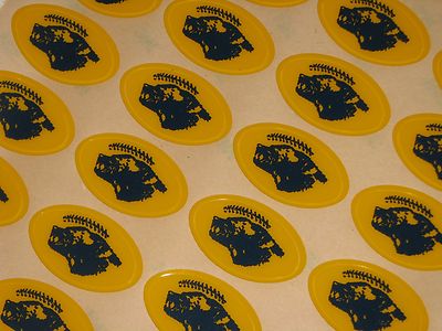 MICHIGAN WOLVERINE MAIZE Football Helmet Awards Decals FULL Size Qty ...