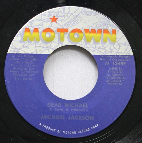 Soul 45 Michael Jackson - Dear Michael / Just A Little Bit Of You On ...