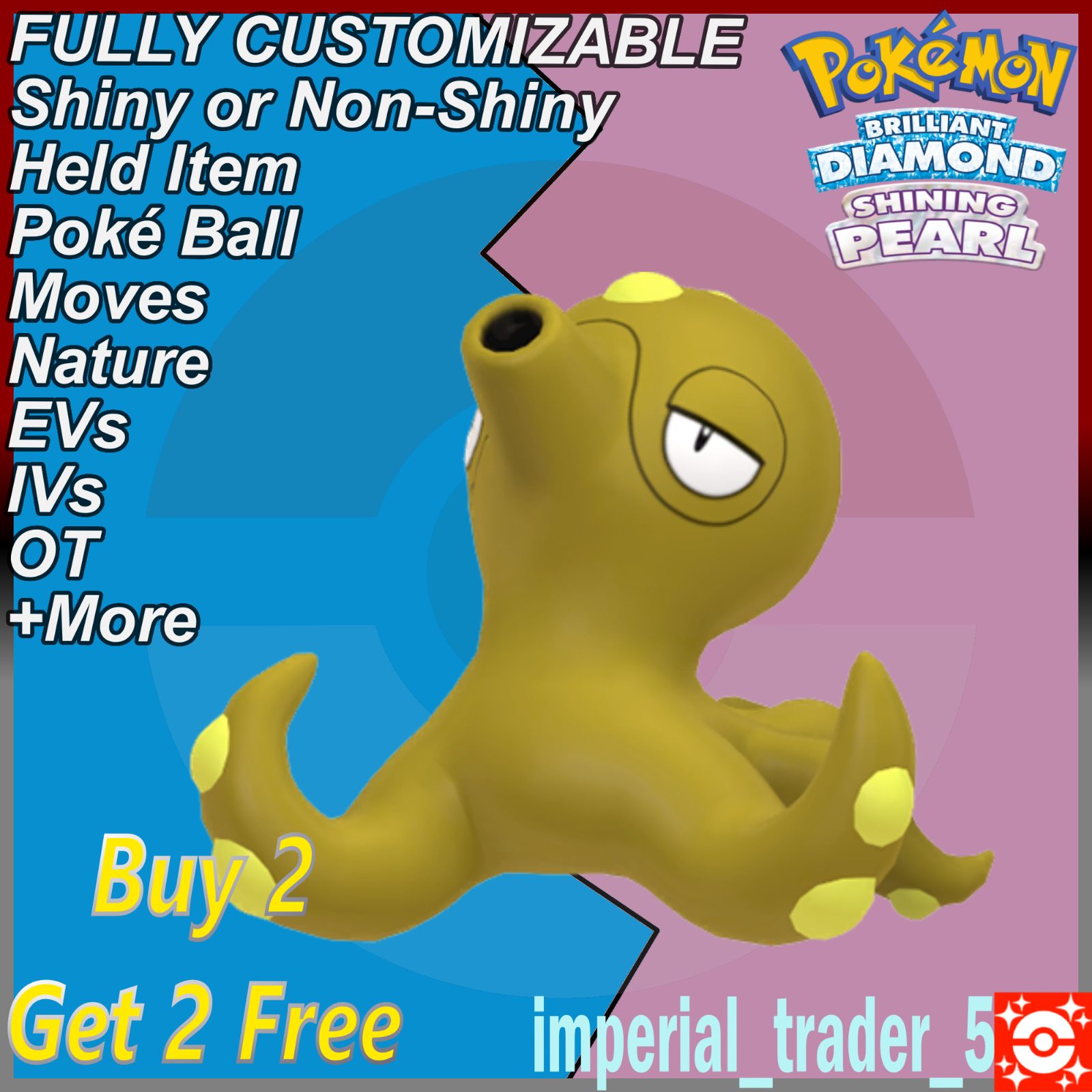 Pokemon Brilliant Diamond & Shining Pearl Shiny Octillery 6IV ...