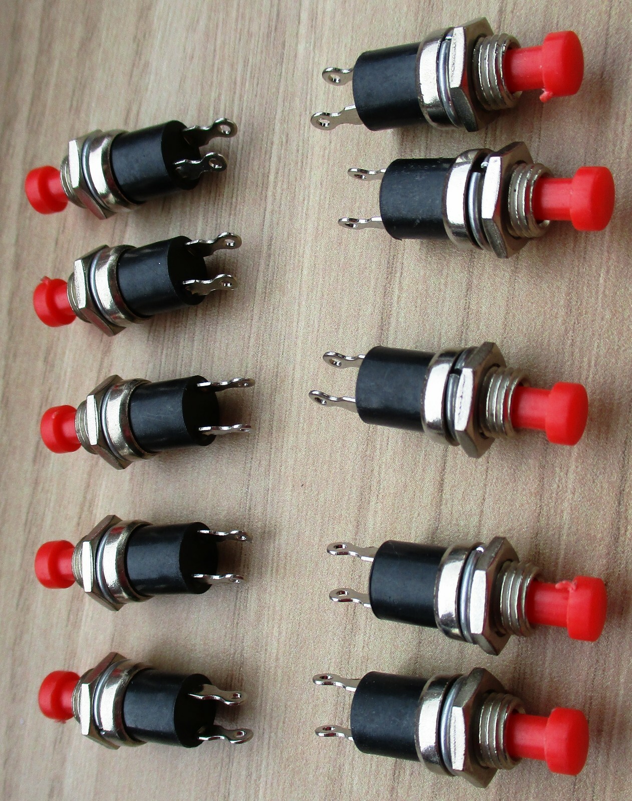 2K100 - 10 x Red Push to Make Switches Ideal Model Railway Point Motors ...