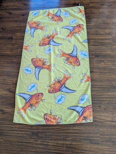 Kids Green Goldfish Sharks Beach Towel Large Joe Boxer | eBay