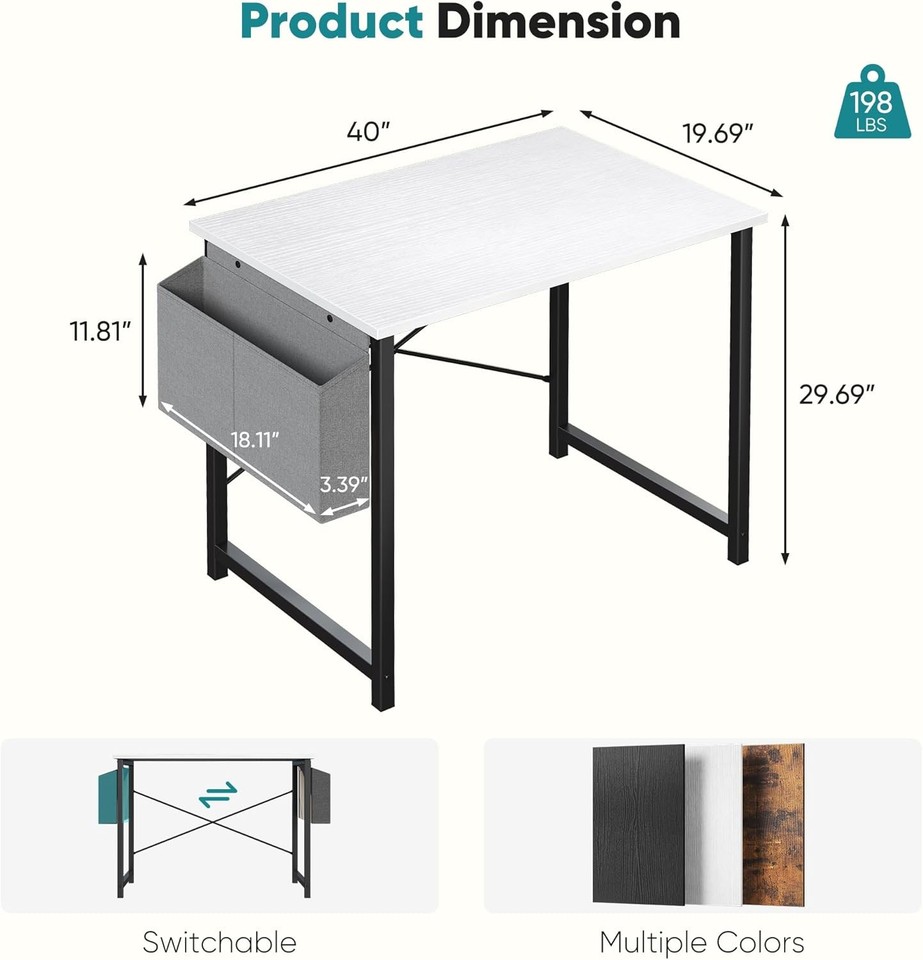Computer Desk 31 Inch Home Office Desks for Small Spaces, Gaming ...