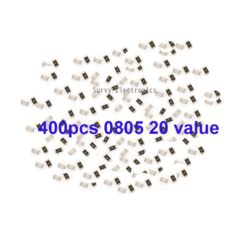 400pcs 0805 SMD SMT Resistor Assort kit 20 kinds value 5% New | eBay
