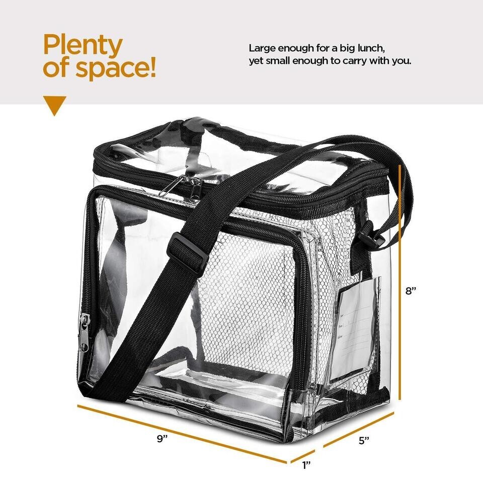 (2) Stadium Approved Clear Tote Bags X 2 with Adjustable Strap | eBay