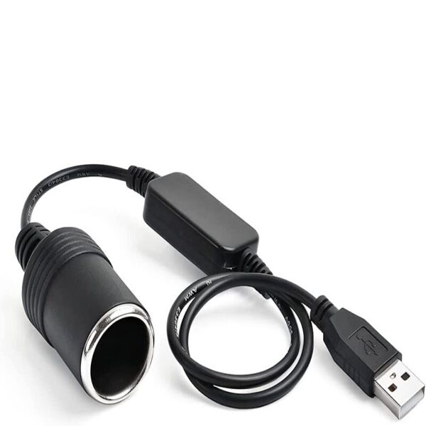 USB To 12V Car Cigarette Lighter Female Socket Converter Adapter Cable ...
