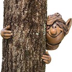 Garden Elf Tree Peeker Outdoor Trunk Decor Branch Hugger Ornament ...