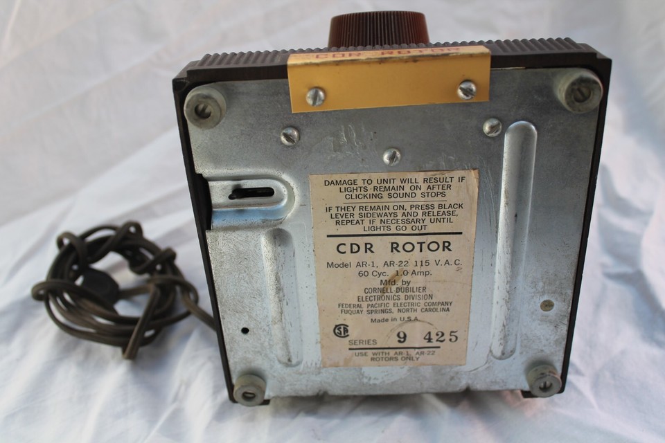 Vtg CDR ROTOR Model AR1, AR-22 Antenna Rotor Control Box Brown | eBay