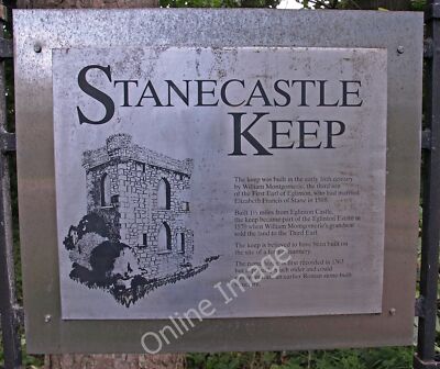 Photo 6x4 Information Board for Stanecastle Keep Irvine c2010 | eBay UK