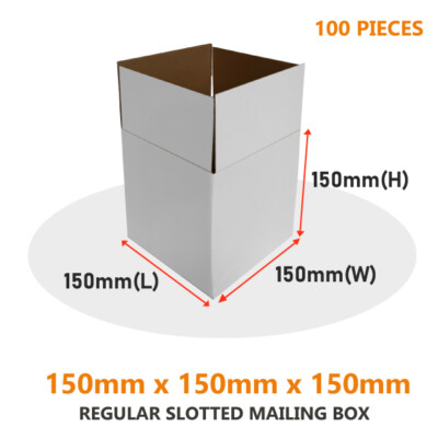 100x Cube Mailing Boxes 150 x 150 x 150mm Cardboard Box For Australia ...