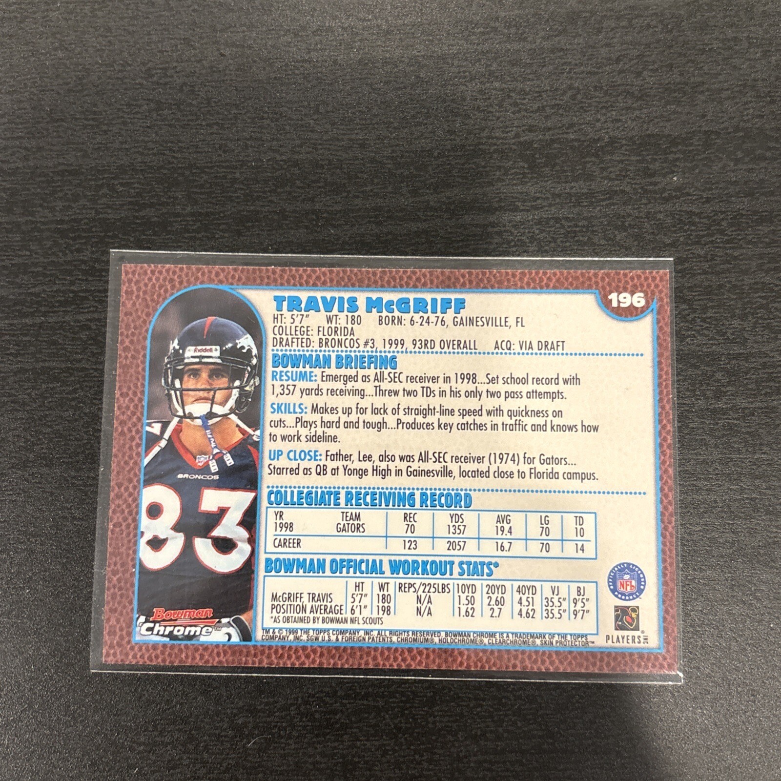 1999 Bowman Chrome - Travis McGriff #196 (RC) for sale online | eBay