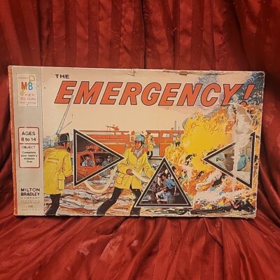 THE EMERGENCY Board Game 1974 TV SHOW tie in Family Kids Vintage milton ...
