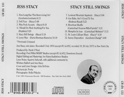 JESS STACY - STACY STILL SWINGS NEW CD 91454013326| eBay