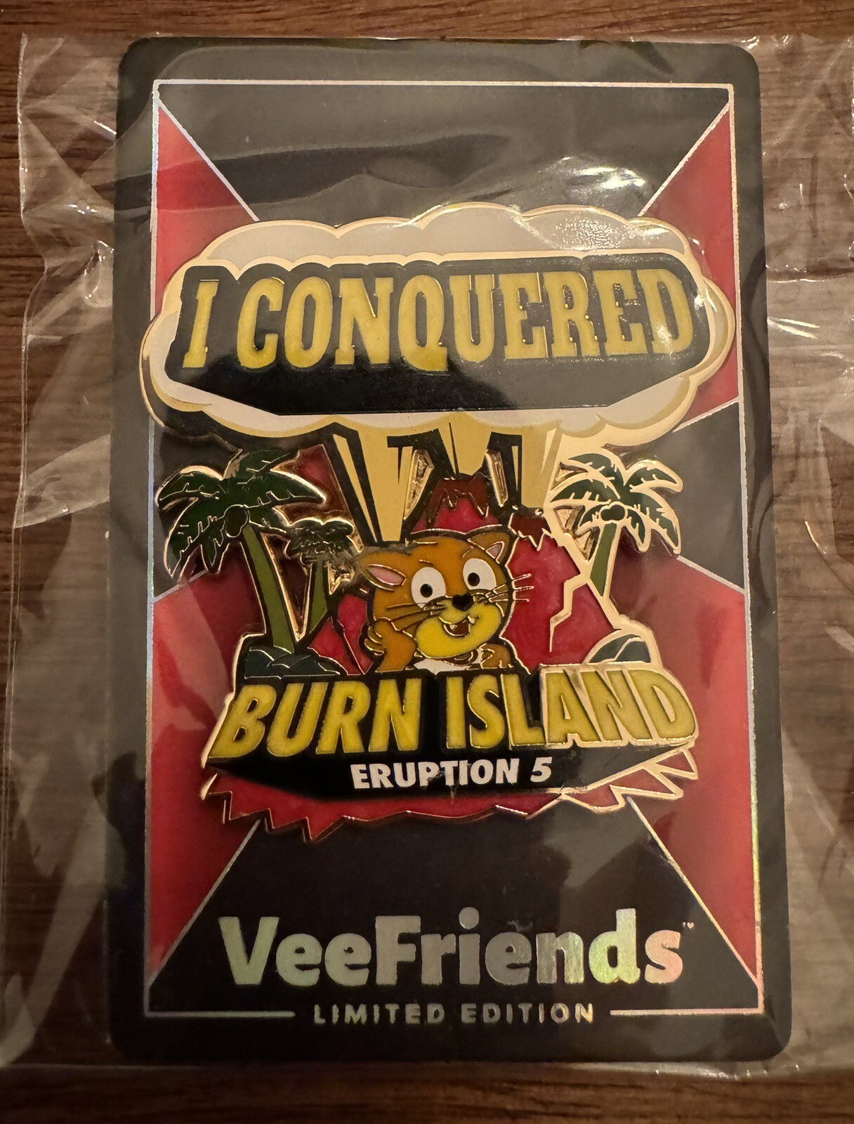 Veefriends Cynical Cat Burn Island Eruption 5 Pin Collectable Limited ...