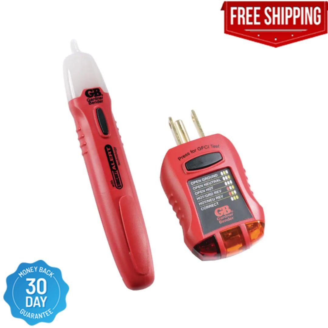 Gardner Bender GTK-2 Safety Kit, Non-Contact Voltage Tester & Outlet ...