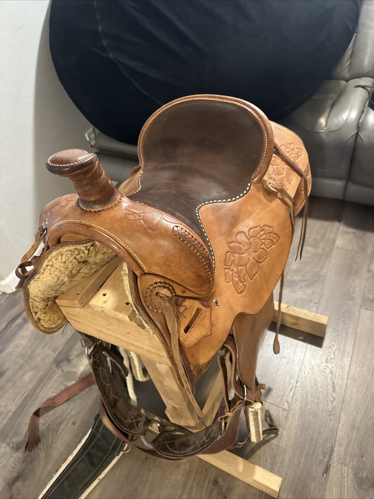 Custom Scott Dieringer Saddlery Western Horse Saddle Livestock Cattle ...