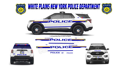 1/24 Scale White Plains New York Police 2022 Ford Explorer Waterslide ...
